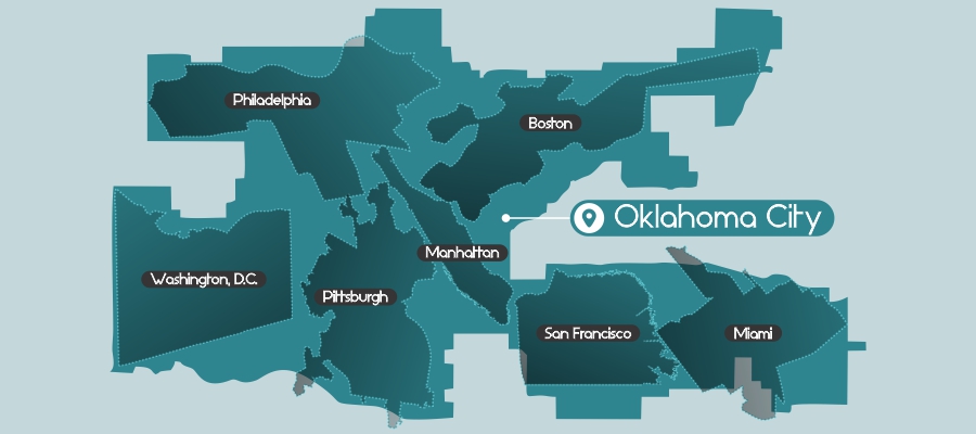 How Many Major U.S. Cities Can You Fit Inside Oklahoma City ...